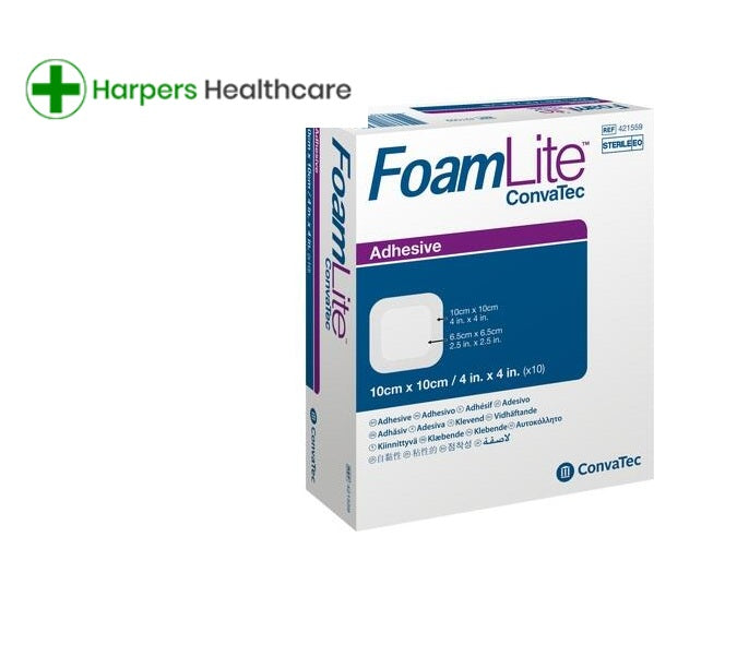 ConvaTec Foam Lite 10x10cm - [1 Box Of 10 Dressings] – Harpers Healthcare