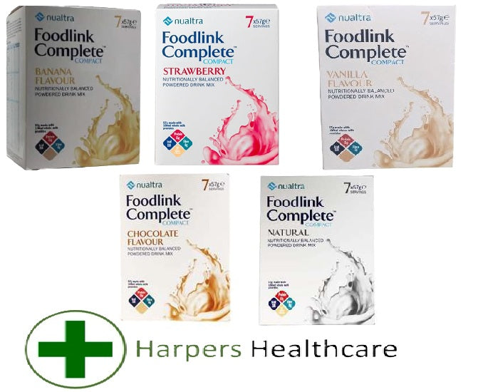 Nualtra Foodlink Complete Compact 7 x 57g (4 Boxes) - [Choose Your Fla ...