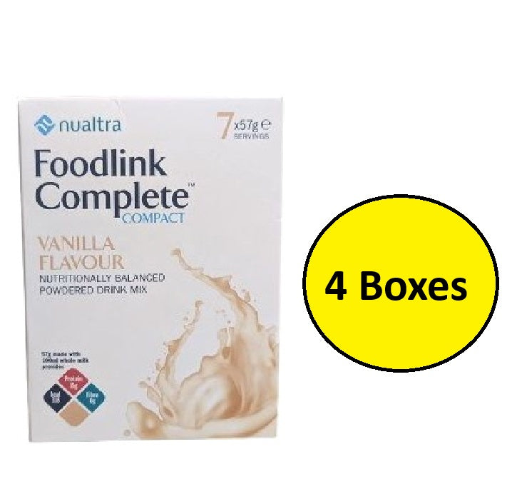 Nualtra Foodlink Complete Compact 7 x 57g (4 Boxes) - [Choose Your Fla ...