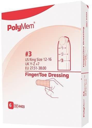PolyMem Finger/Toe Dressing, Size 3 Box of 6 – Harpers Healthcare