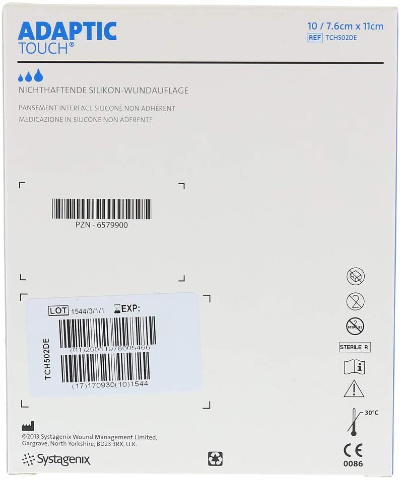 Adaptic Touch Non-Adhesive Silicone Wound Dressing - 7.6 x 11 cm - Pac ...