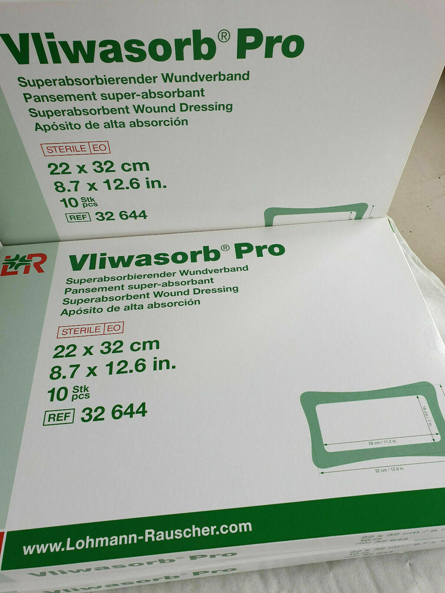 Vliwasorb Superabsorbent Wound Dressing 22cm x 32cm (Pack of 10 ...