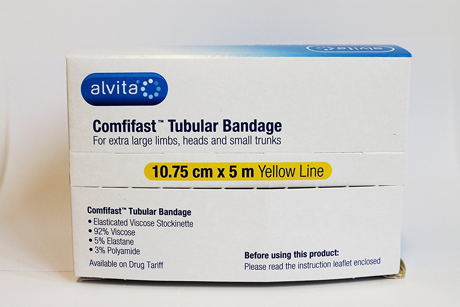 COMFIFAST 10.75CMX5M Elasticated Viscose STOCKINETTE Tubular Bandage Y ...